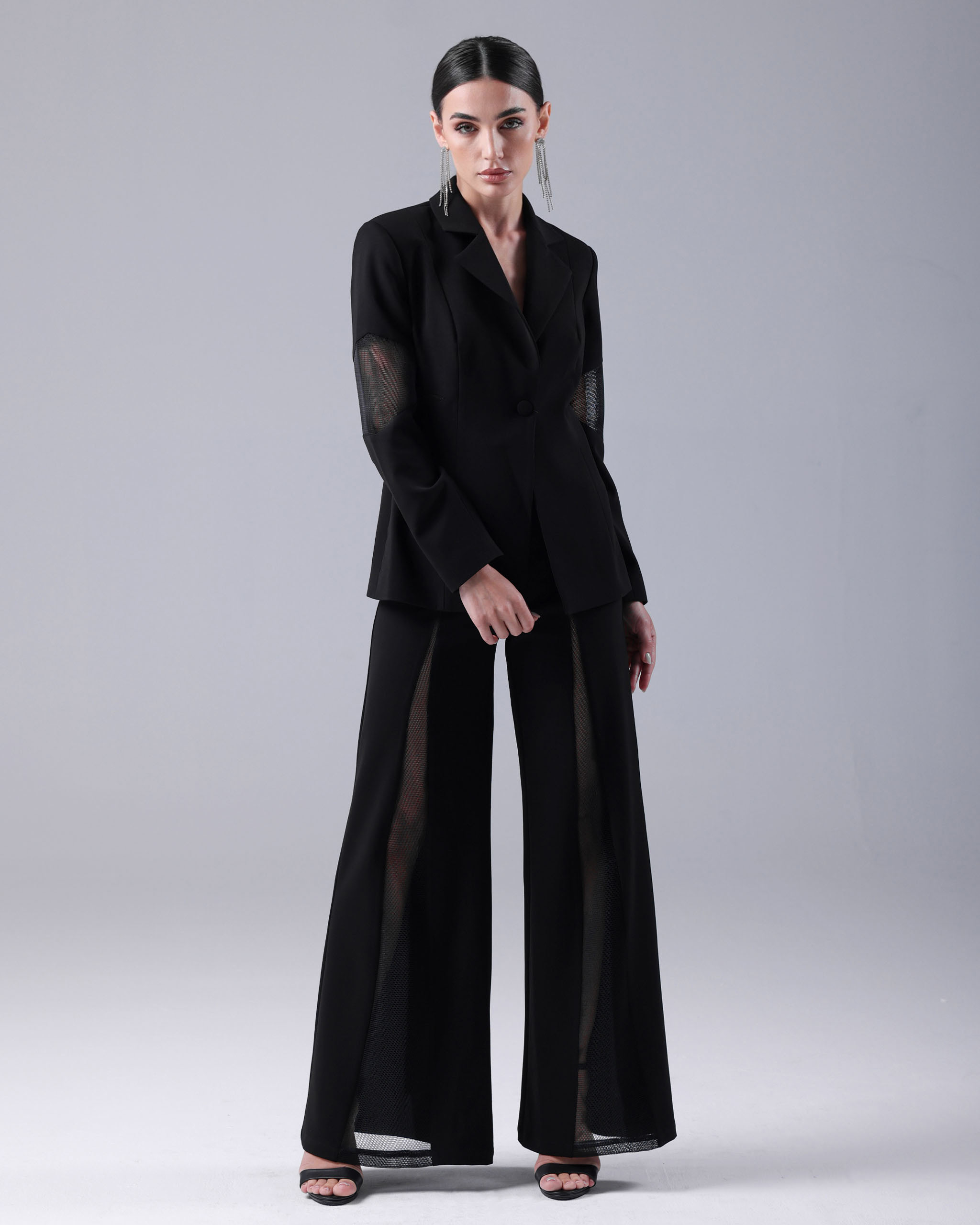 CUT OUT MESH BLAZER | I AM THE COMPANY ®️